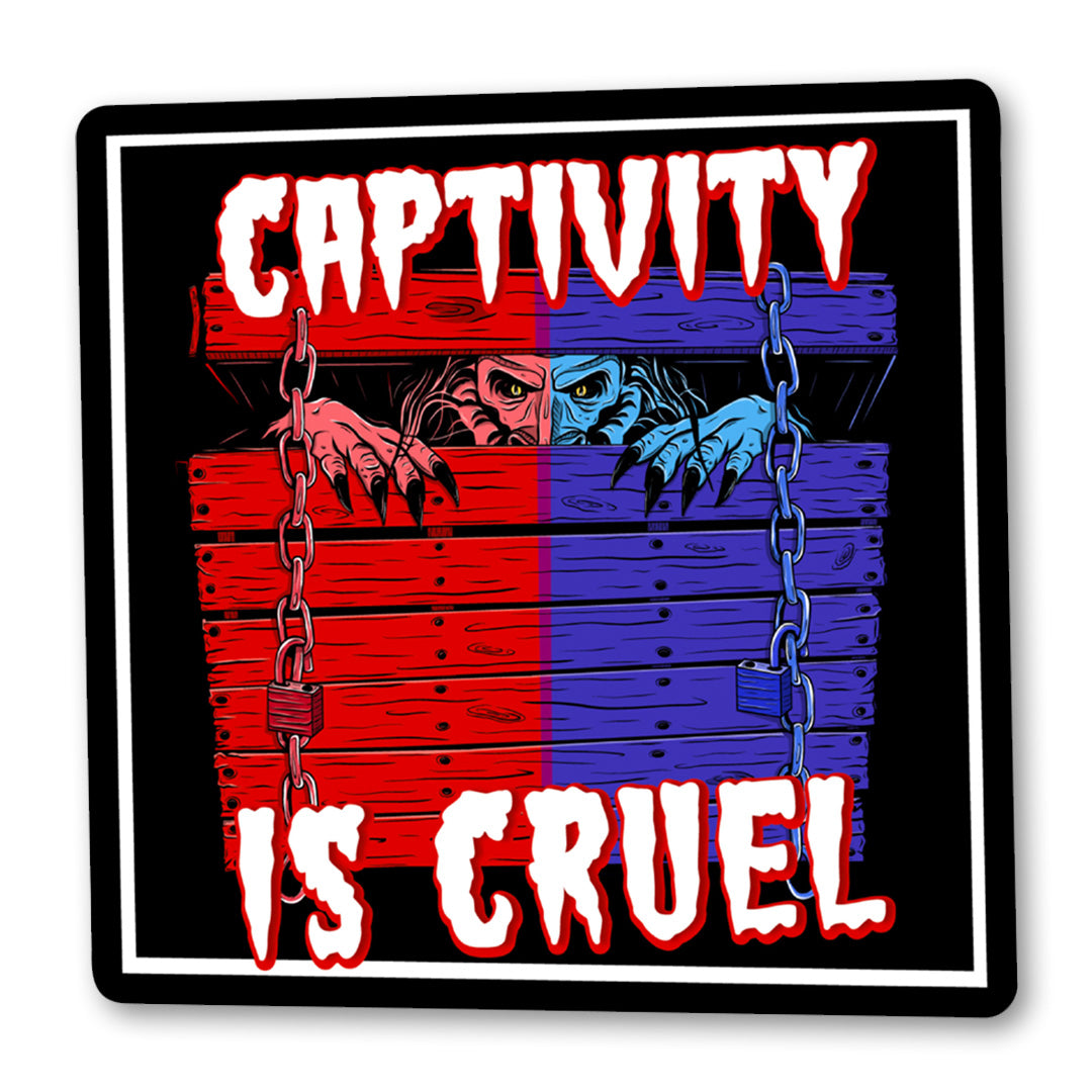 Captivity Is Cruel - Sticker – Compassion Co